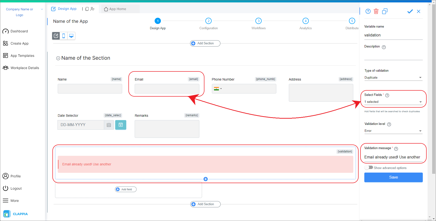Validation Block | Clappia